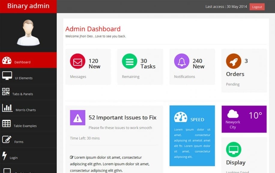 Best Responsive Admin Templates