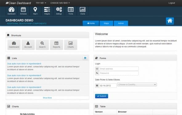 Best Responsive Admin Templates