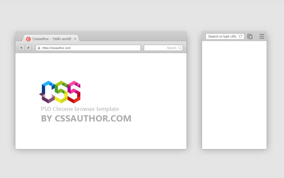 Free Download PSD Mobile And Desktop Browser Template For Google Chrome ...
