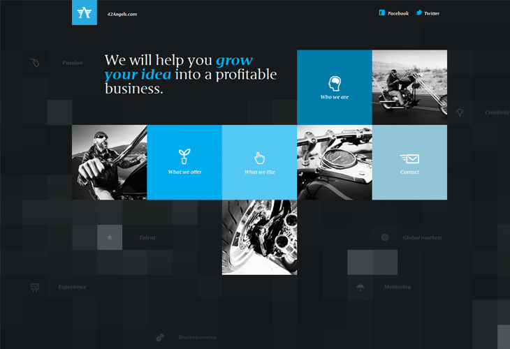 30 Beautiful Designs With Monochromatic Website Designs