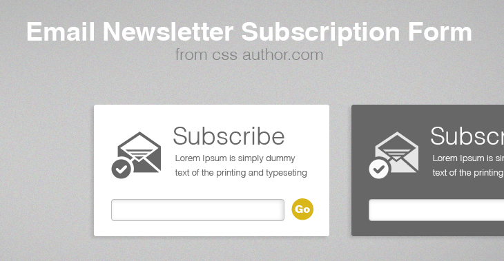 Beautiful Free Email Newsletter Subscription Form PSD Download ...