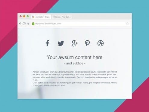 20 Free Web Browser Frame PSD Templates