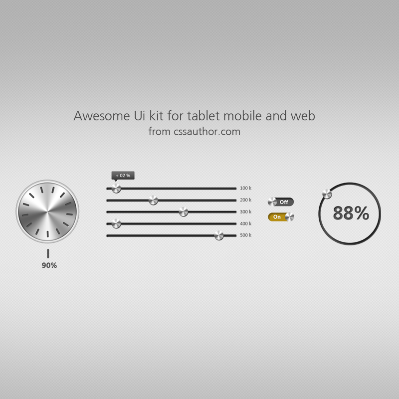 Download Premium PSD UI Kit For Tablet, Mobile And Web For Free