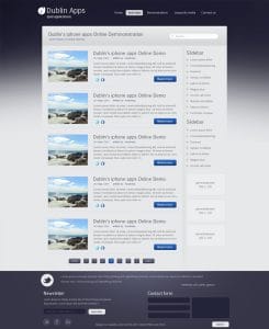 Professional Website Design Template For IPad And IPhone Applications