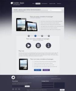 Professional Website Design Template For IPad And IPhone Applications