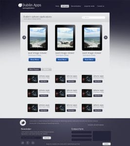 Professional Website Design Template For IPad And IPhone Applications