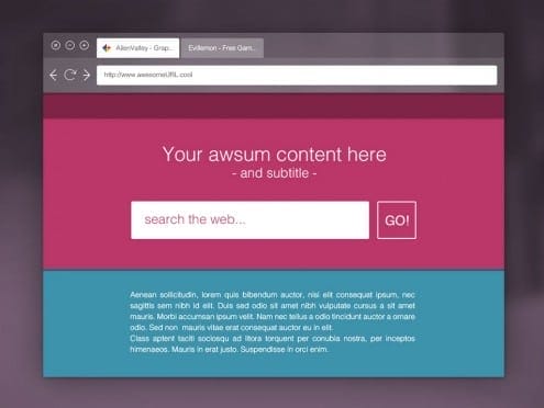 20 Free Web Browser Frame PSD Templates