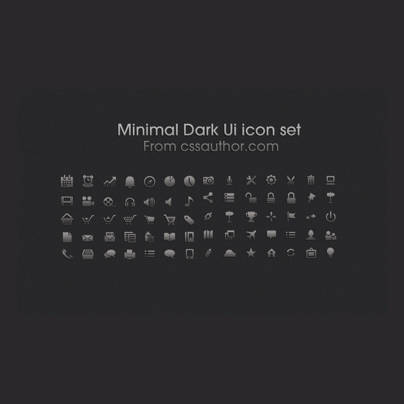 Free Download Minimal Dark UI Icon Set - Freebie No: 7