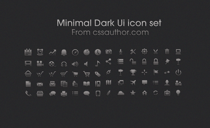 Free Download Minimal Dark UI Icon Set - Freebie No: 7