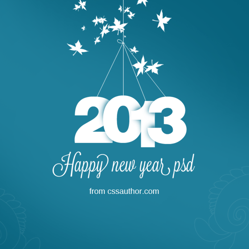 New Year Greeting Card PSD Free Download - Freebie No: 20