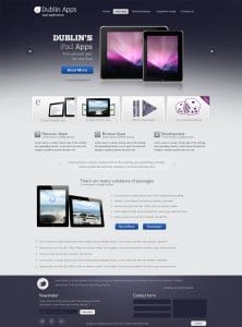 Professional Website Design Template For IPad And IPhone Applications