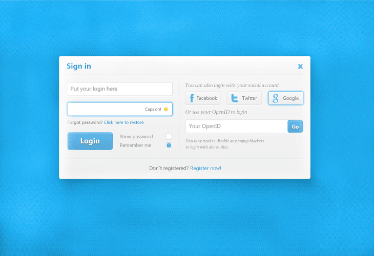Beautiful Free Web Form PSD Templates