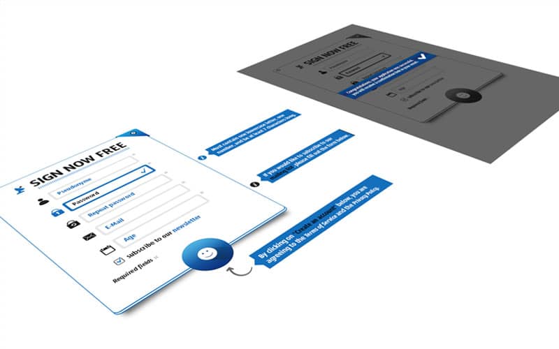 Beautiful Free Web Form PSD Templates