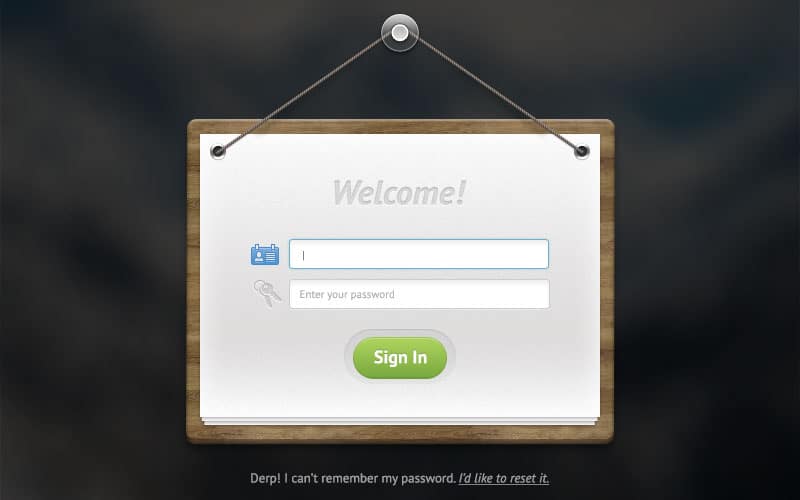 Beautiful Free Web Form PSD Templates