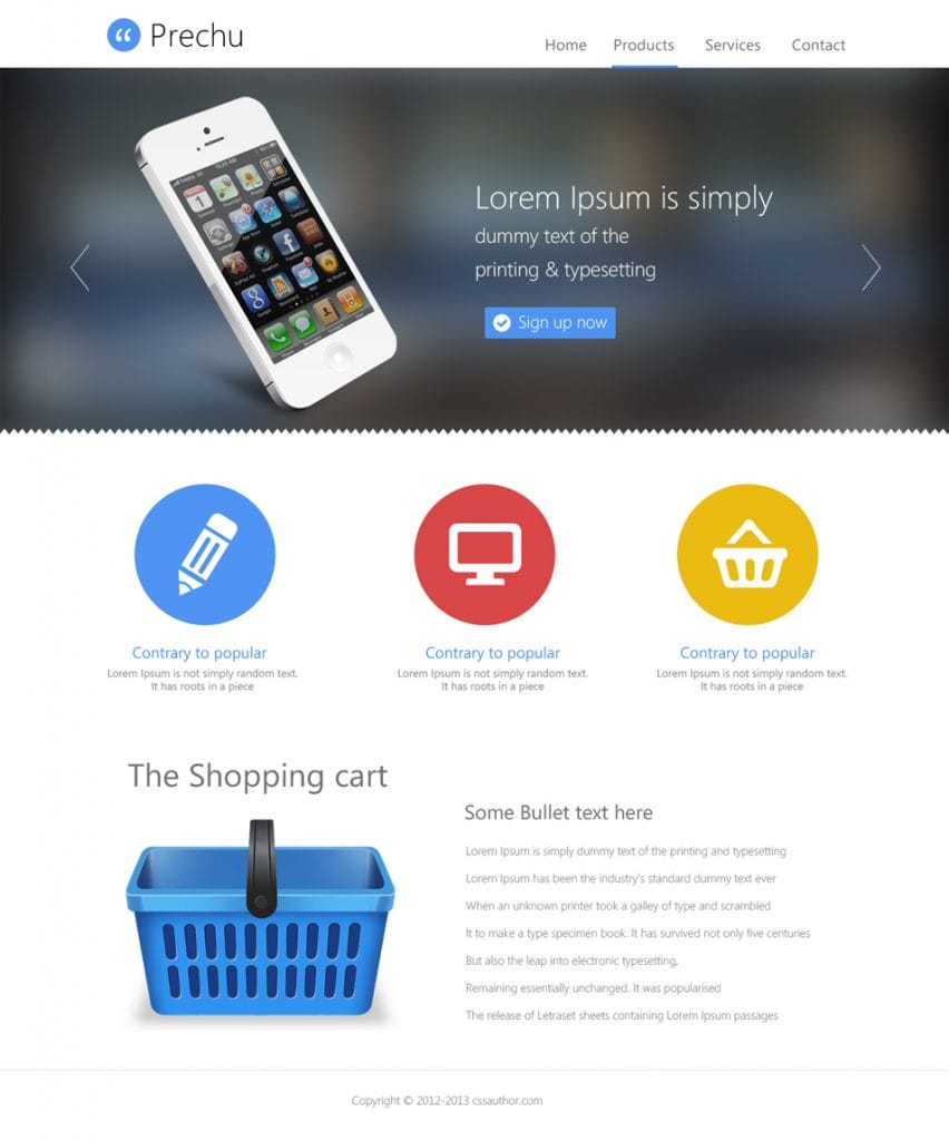 Minimal Responsive Website Template PSD For Free Download - Freebie No: 65