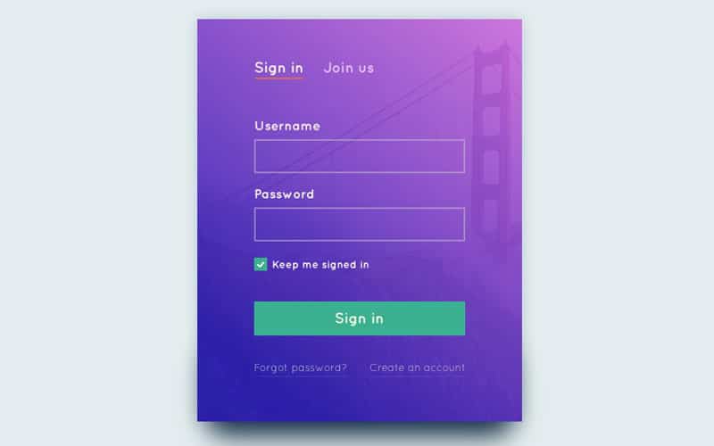 Beautiful Free Web Form PSD Templates