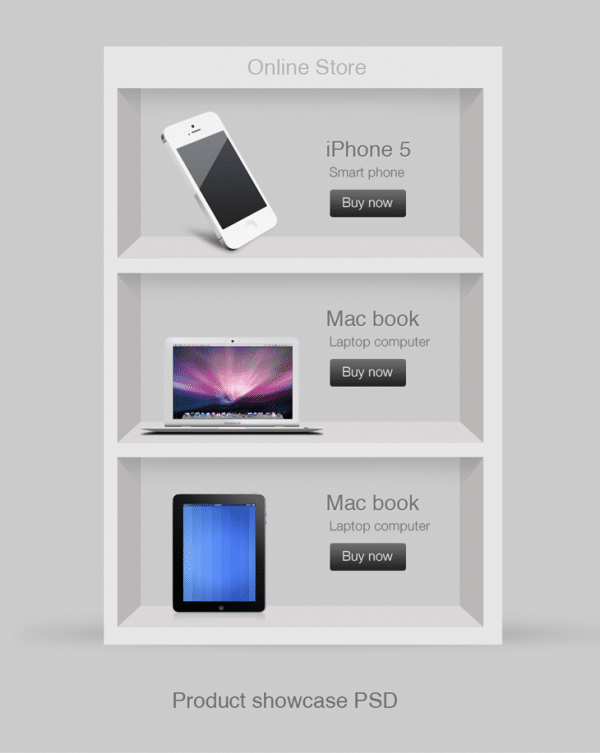 Product Showcase PSD For Free Download - Freebie No: 83