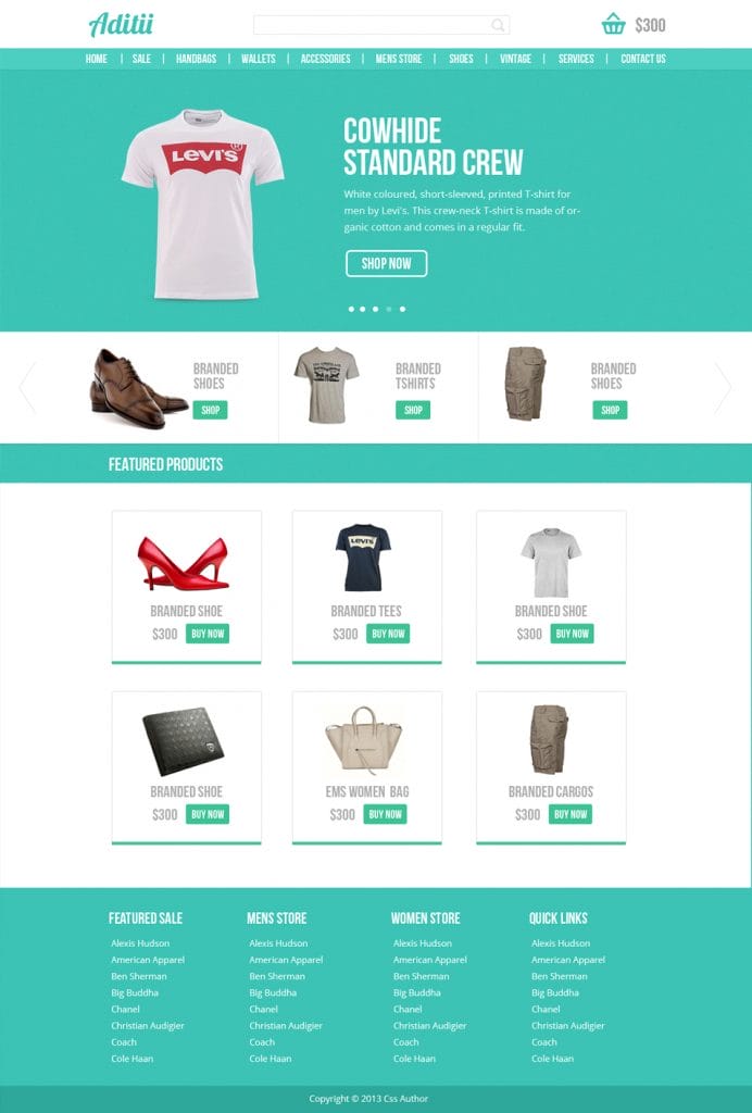 Premium Ecommerce Website Template PSD For Free Download