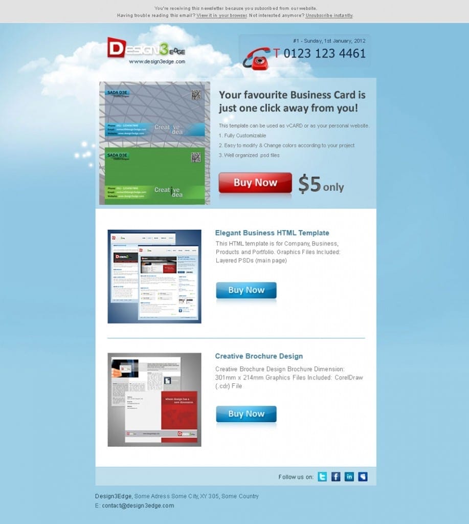 Best Free Email Newsletter Design Templates » Latest Collection