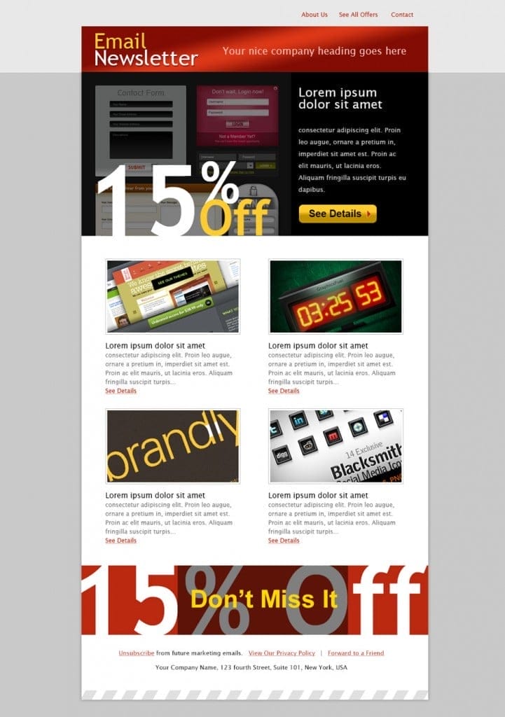 Best Free Email Newsletter Design Templates » Latest Collection