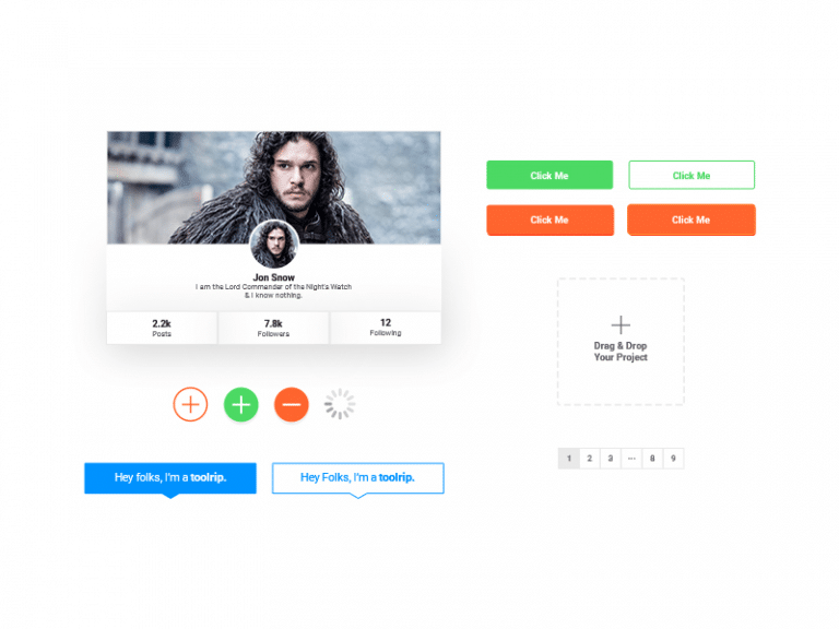 50+ Free Flat Style UI Kits