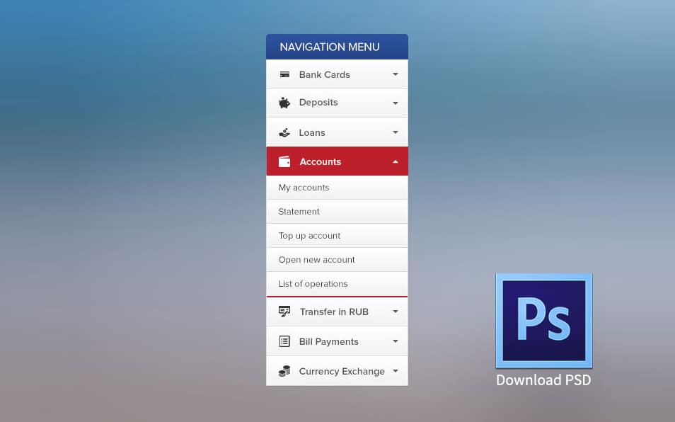 80+ Free Website Menu Navigation PSD Elements » CSS Author
