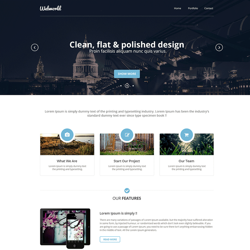 Professional Free Corporate Web Design Template PSD | CSS Author