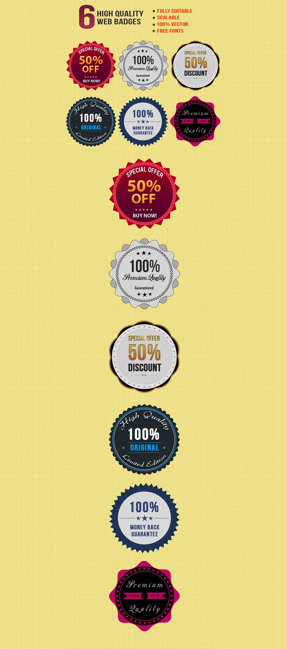 100+ Best Free Badges Vector & PSD » CSS Author