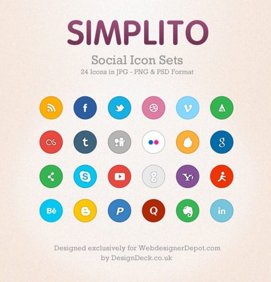 500+ High Quality Free Social Media Icon Sets