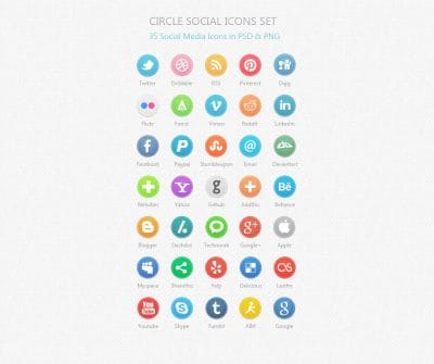 500+ High Quality Free Social Media Icon Sets