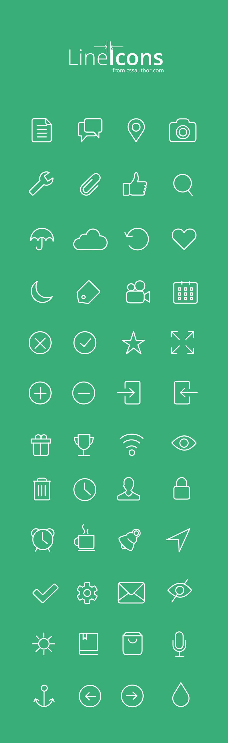 60+ Free Line Icon Sets › Free Icons » CSS Author