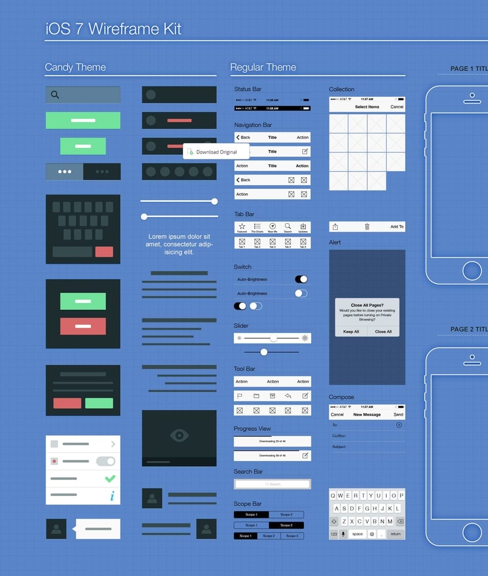 Latest Collection Of IPhone Wireframe PSDs › Wireframes » CSS Author