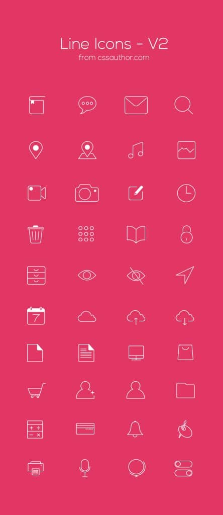 Free Line Icons V2 - Css Author