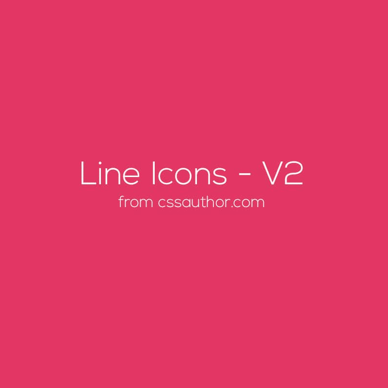 Free Line Icons V2 - Css Author