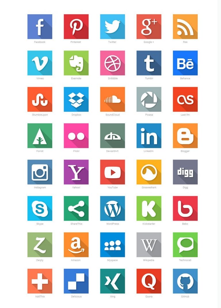 180+ Free Flat Icon Sets - CSS Author