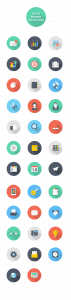 Beautiful Flat Style Icon Set (EPS,AI,PSD,PNG)