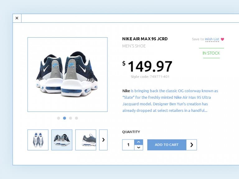 Latest Useful UI Elements PSD For E-commerce Websites
