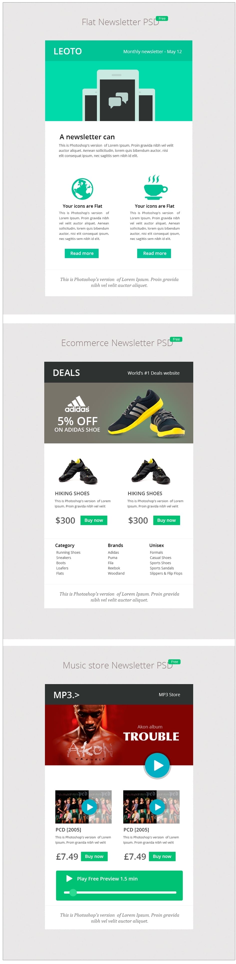 Free Email Newsletter Templates PSD » CSS Author