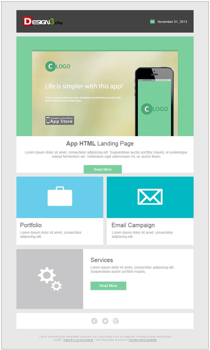 Free Email Newsletter Templates PSD » CSS Author