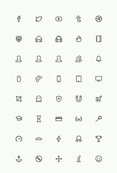 250+ Ultimate Collection Of Free Line Icon Sets » CSS Author