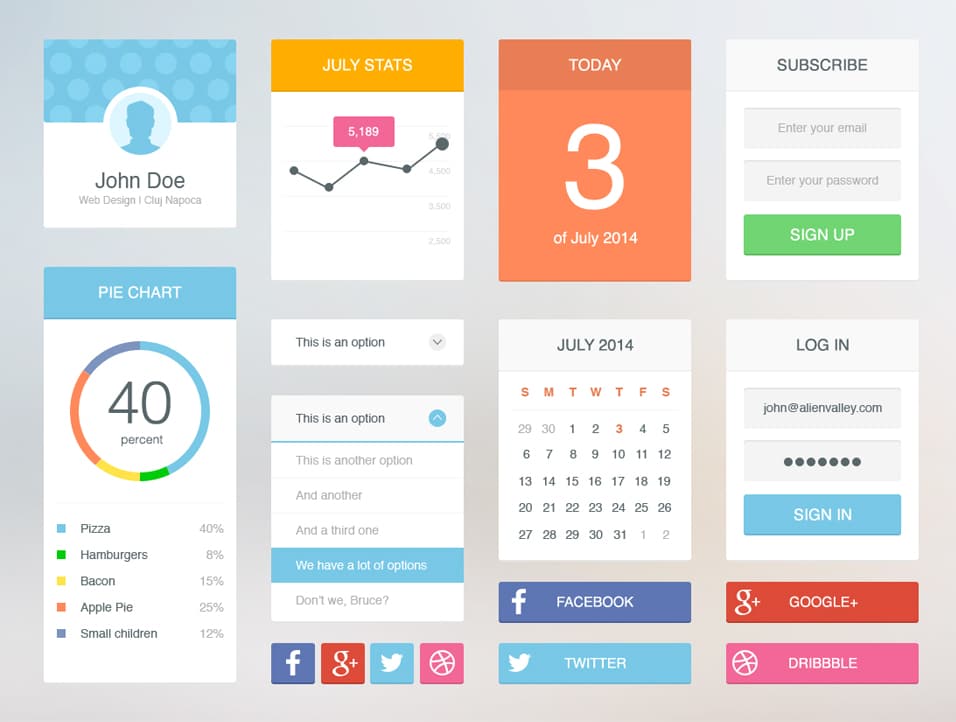 Latest Free Web Elements From July 2014 » CSS Author