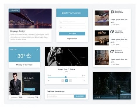 50+ Latest Free UI Kit PSD Collection - Css Author