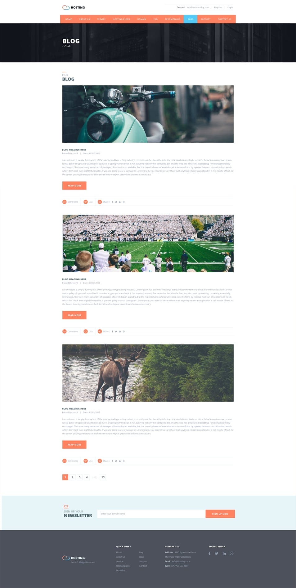 Free Hosting Web Template PSD Designs » CSS Author
