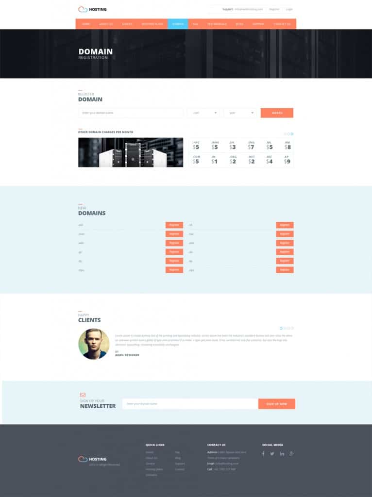 Free Hosting Web Template PSD Designs » CSS Author