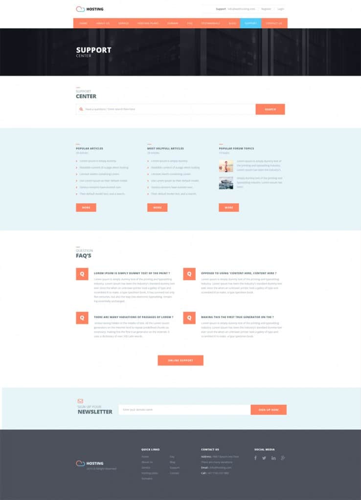 Free Hosting Web Template PSD Designs » CSS Author