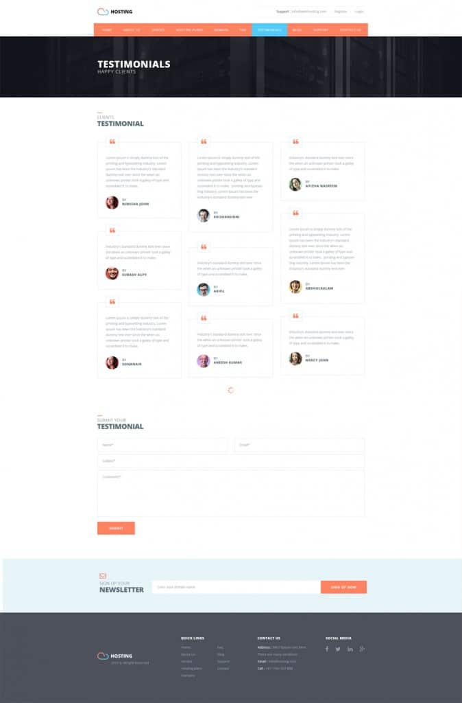 Free Hosting Web Template PSD Designs » CSS Author