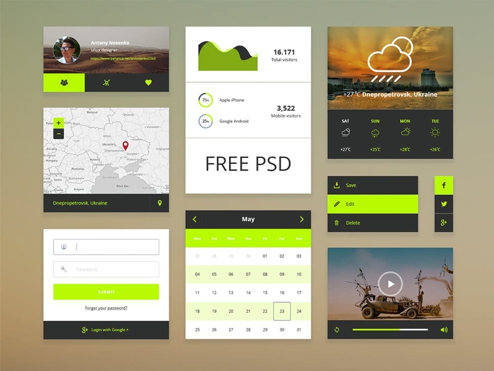 Latest Free Web Elements From May 2015