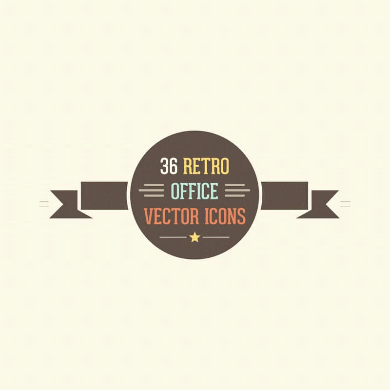 36 Retro Office Vector Icon Set » CSS Author