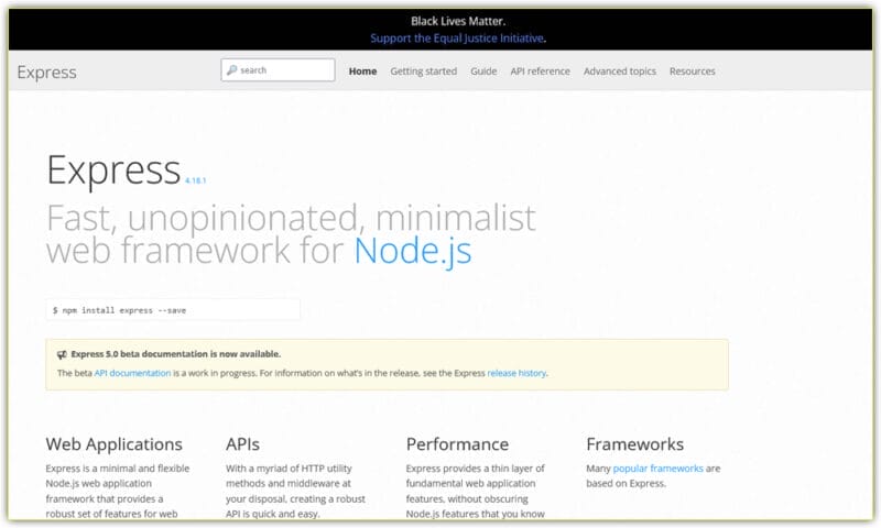 100+ Best Node.js Frameworks » CSS Author