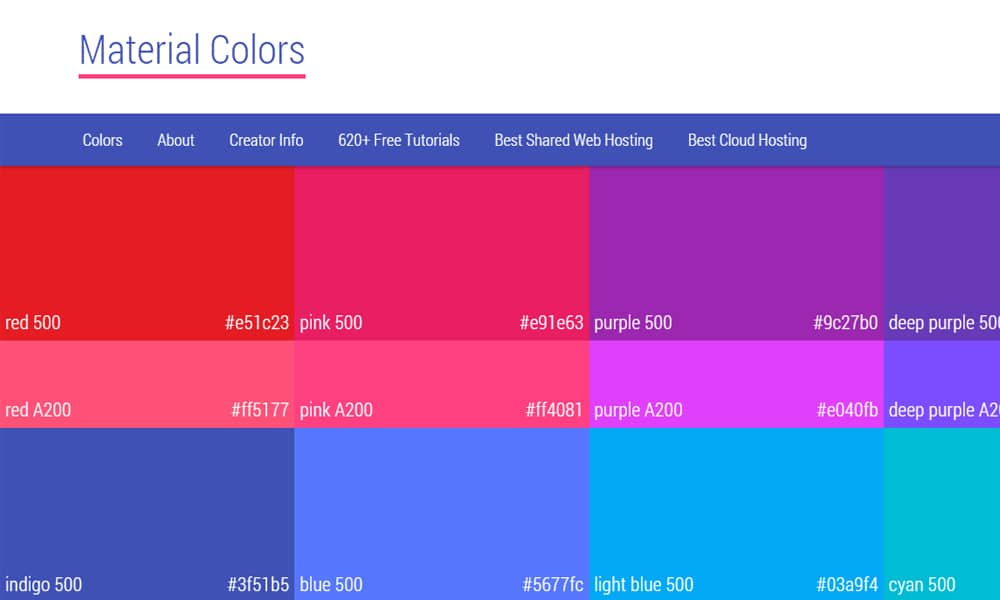 Tools For Generating Material Design Color Palettes » CSS Author
